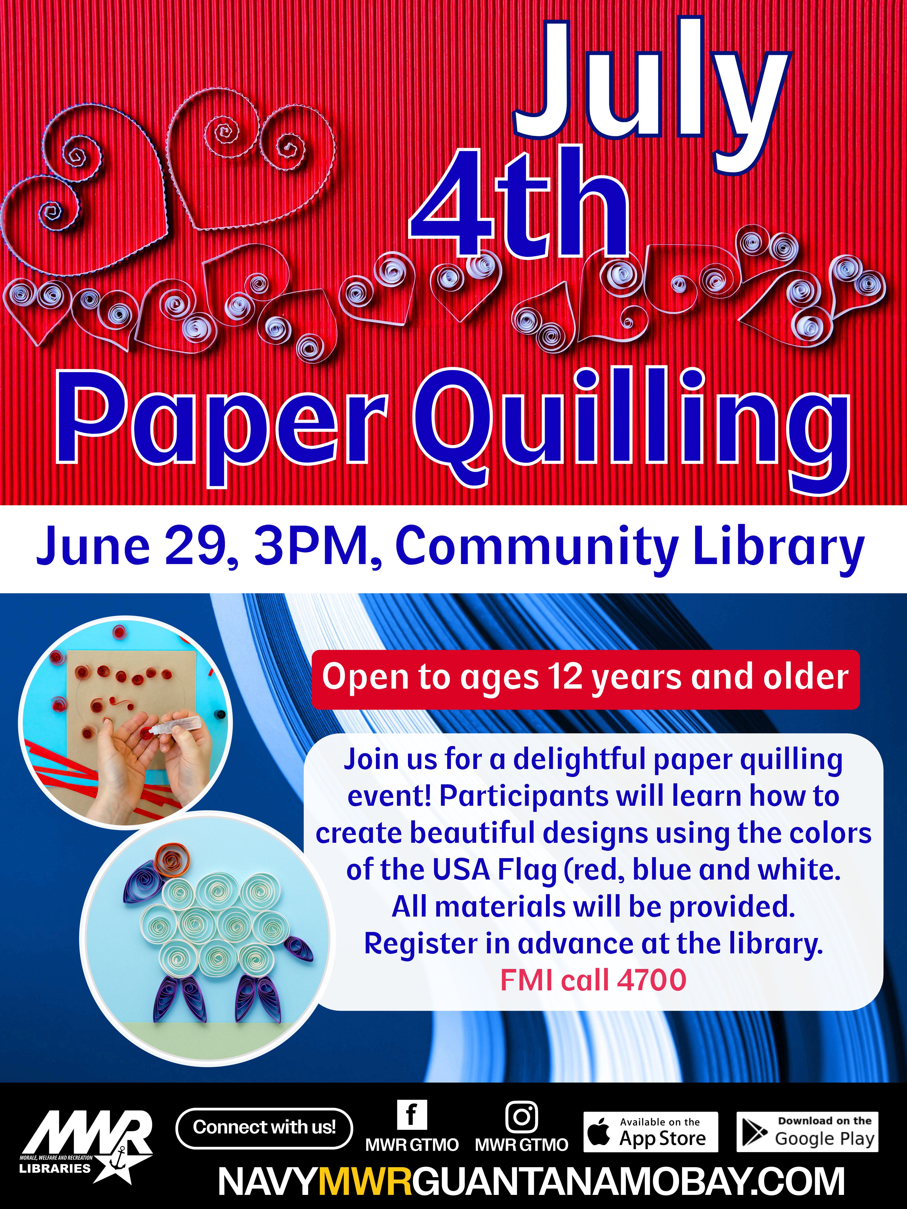 4th of July Paper Quilling